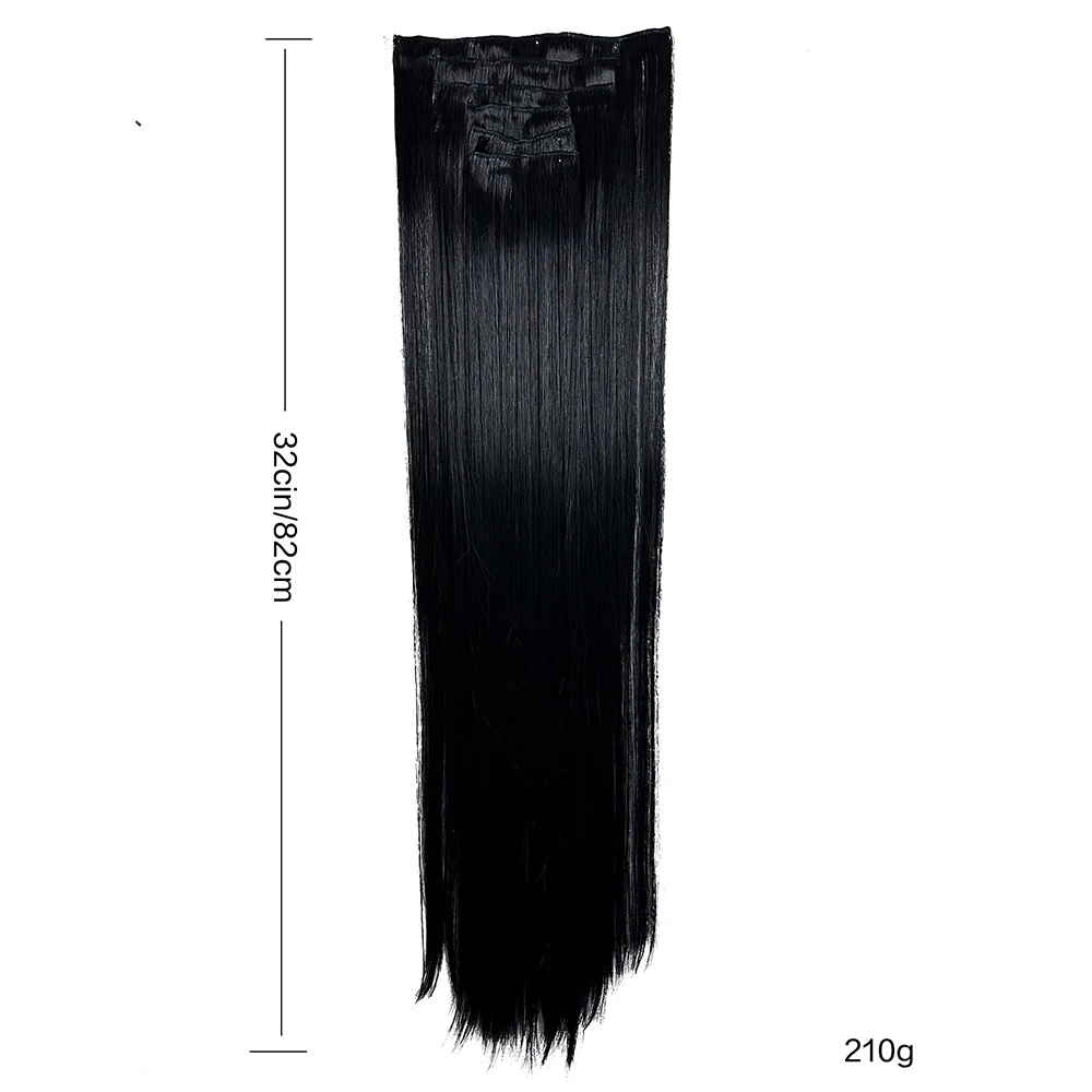 Synthetic 32 inch straight hair extensions