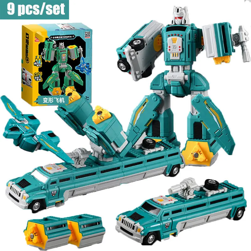 Magnetic-Composite-Deformation-Car-Robot-Toy-Magnets-Designer-Building ...