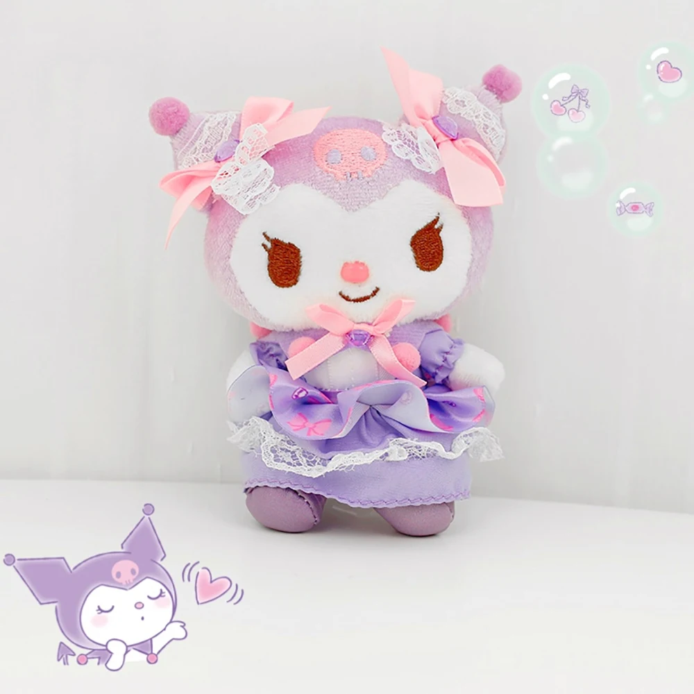 Sanrio Llavero de peluche con broche Kuromi, muñeco de peluche ...