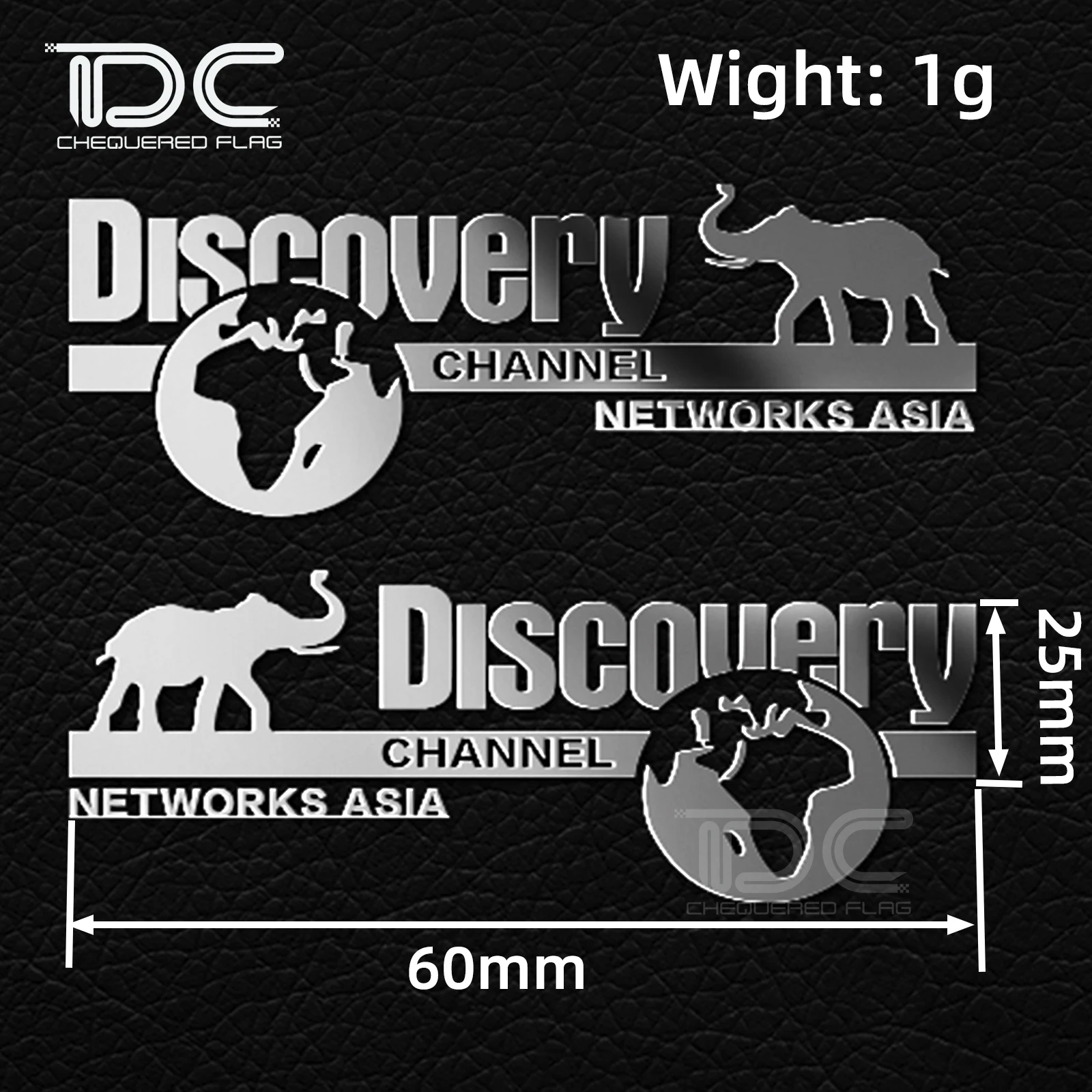 1-10-2PCS-Metal-Stickers-Discovery-Decals-60mm-x-25mm-RC-Crawler-Car ...