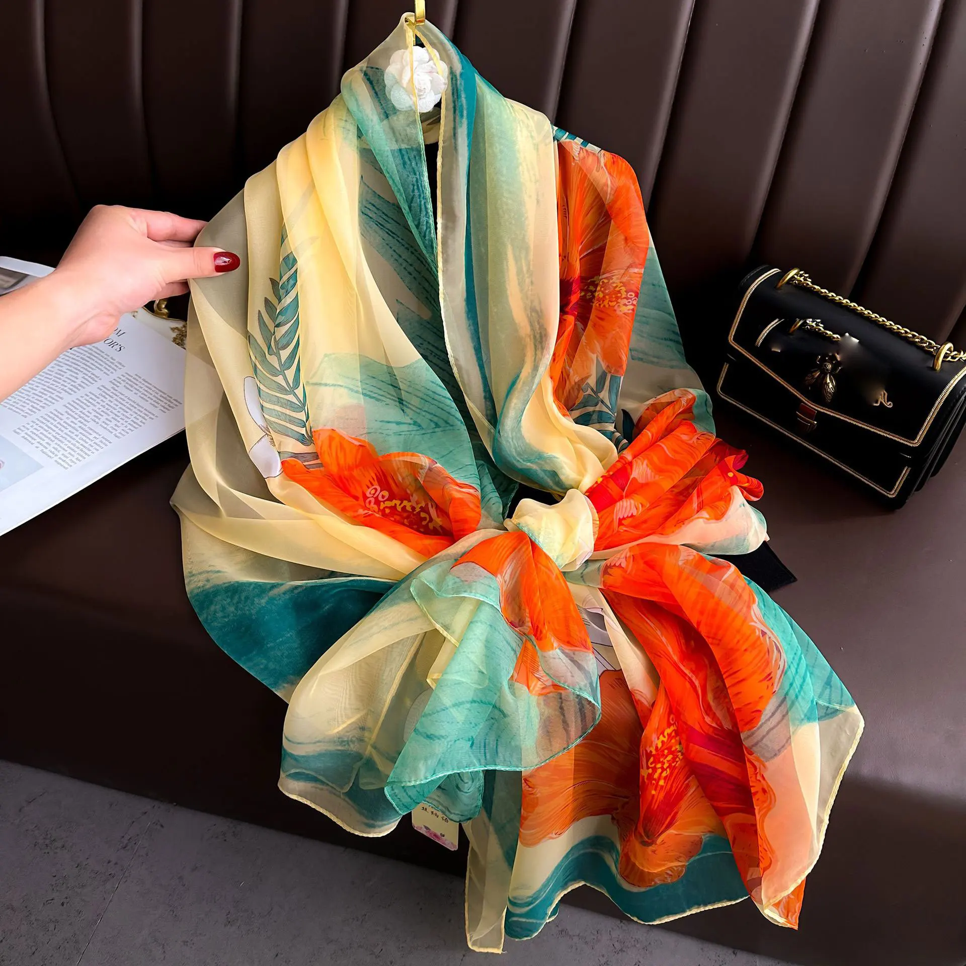 Silk-Scarf-Fashion-Design-Neck-2024-Foulard-Female-Headbanda-Luxury ...