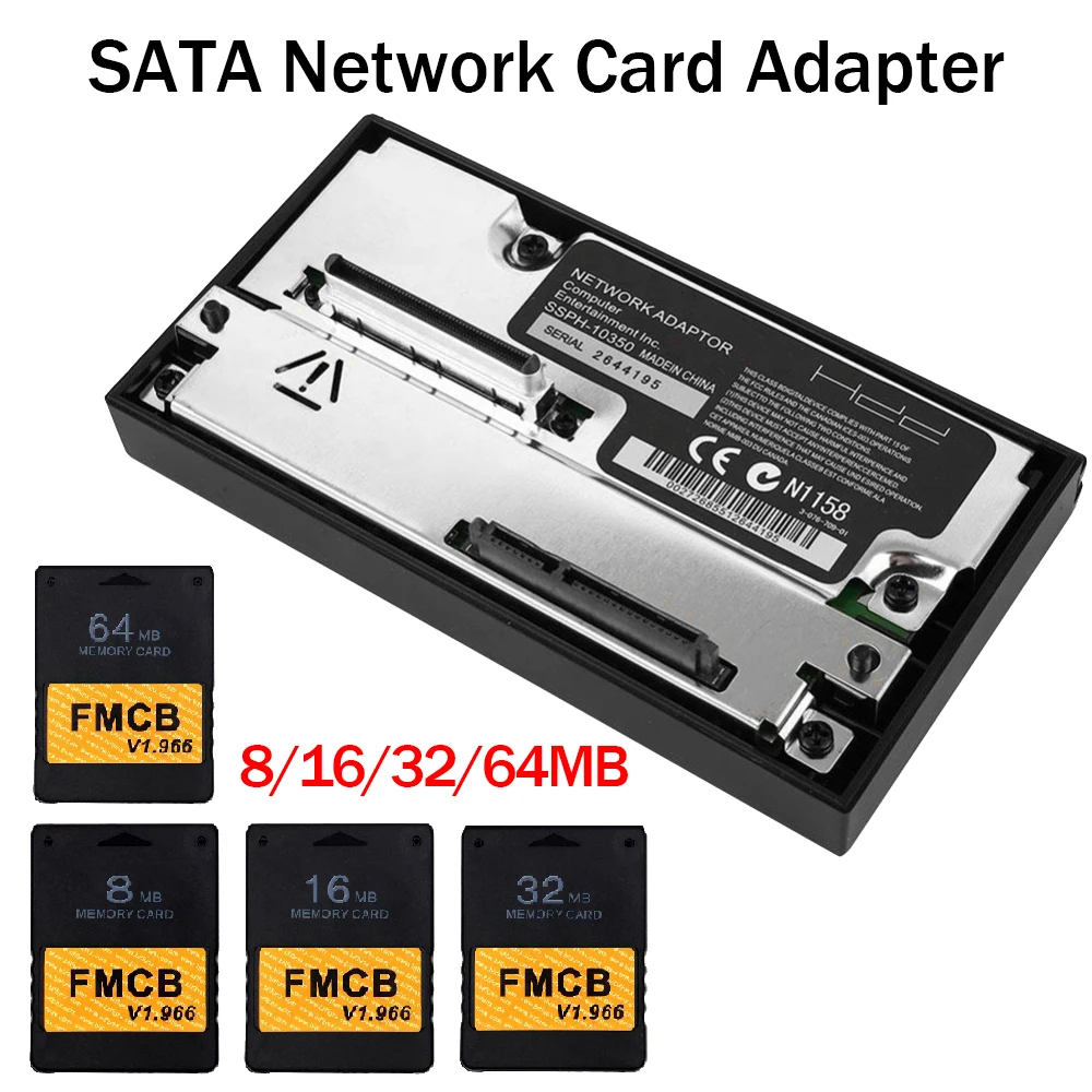 SATA-Interface-Network-Card-Adapter-w-Free-McBoot-V1-966-FMCB-Memory ...