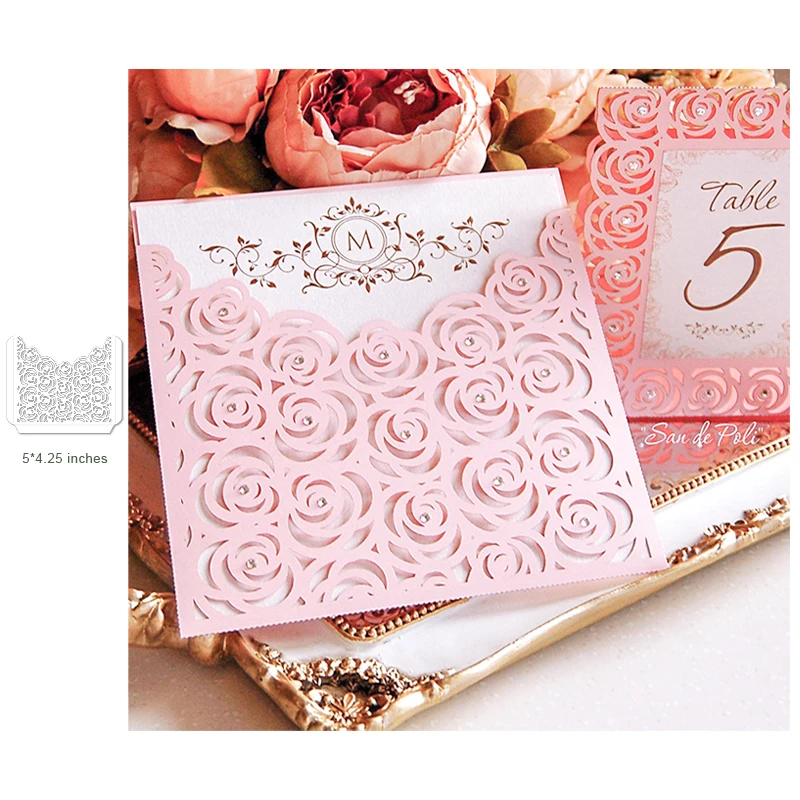 Crafts Cutting Metal Dies Rose | Rose Cutting Scrapbooking - Square ...