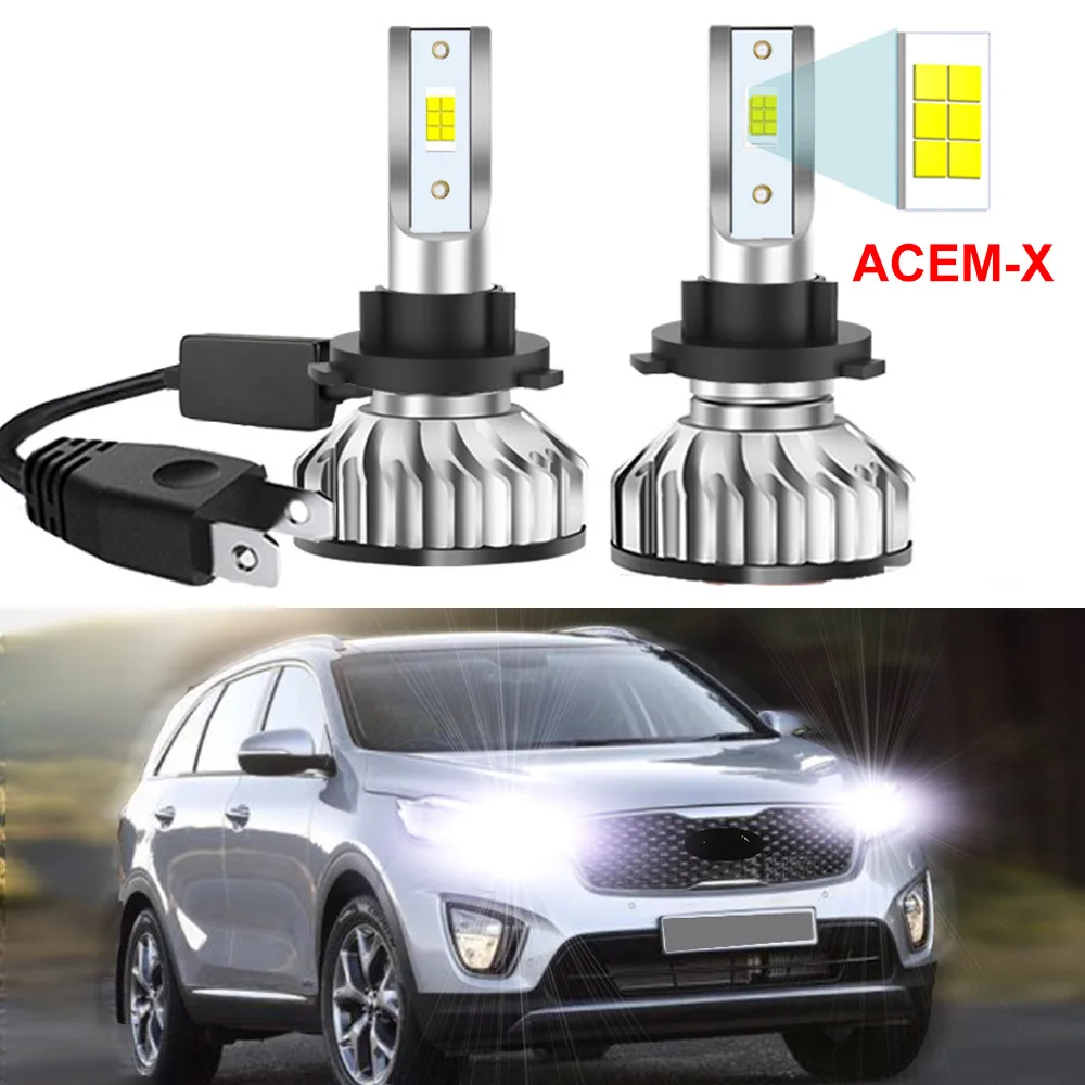 2PCS H7 Led Headlight Bulbs For Kia Sorento 2014 2015 2016 2017 2018 High Low Beam Canbus(ONLY ...