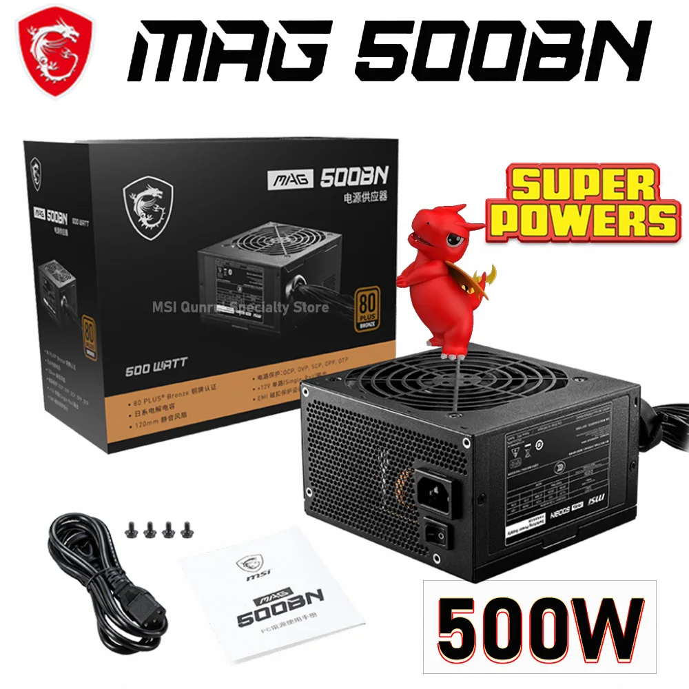 Msi-mag-500bn-ativo-500w-pfc-atx-desktop-fontes-de-alimenta-o-120mm ...