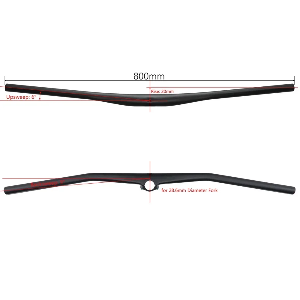 KOCEVLO manillar MTB carbono integrado mountainbike, UD matt 35x800mm ...