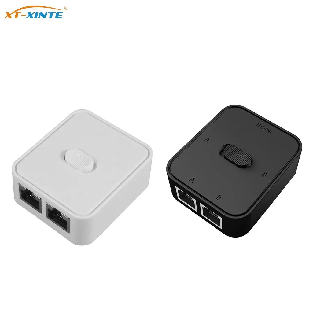2 Port RJ45 LAN CAT6 Network Switch Selector 1000Mbps 2 In 1 Out/1 In 2 ...