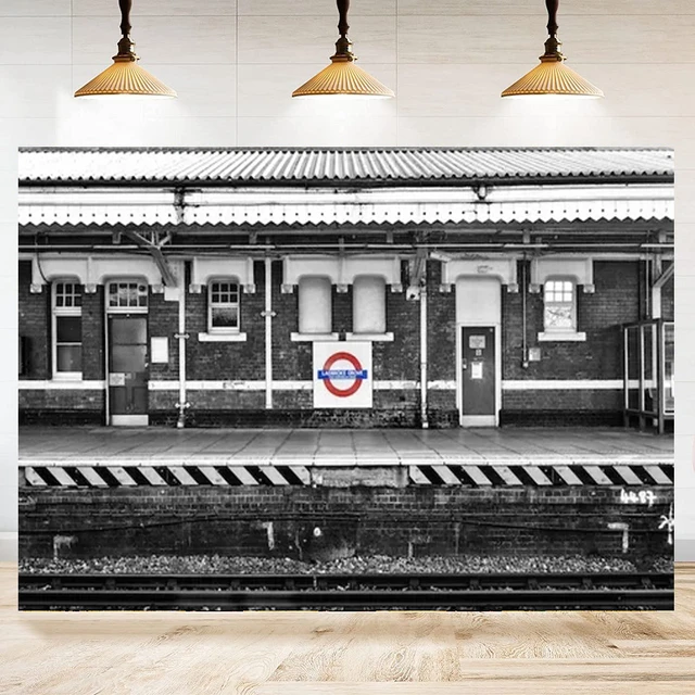 AOFOTO 7x5ft Train Station Backdrops Nostalgic Railway, 49% OFF
