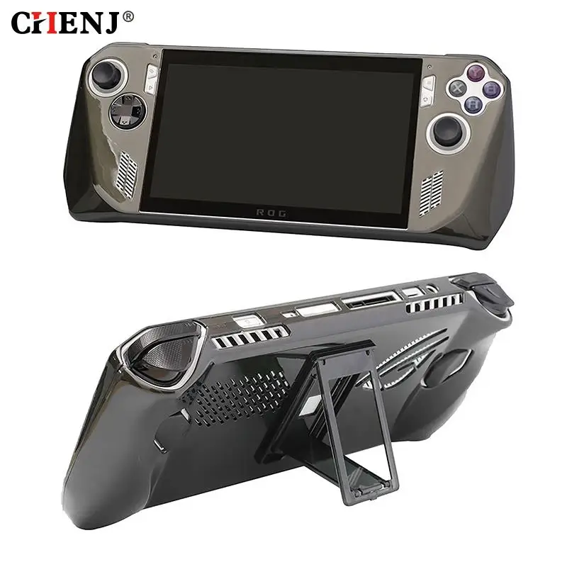 For-ASUS-Rog-Ally-Clear-Case-With-Bracket-Stand-TPU-PC-Cover-Full ...