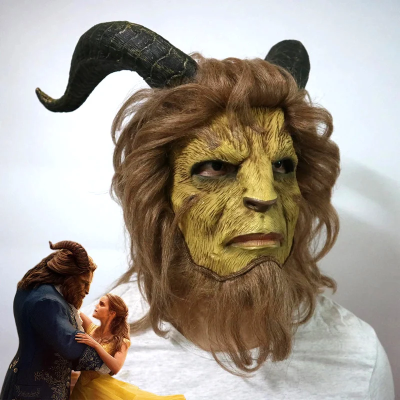 Beauty And The Beast Cosplay Mask Disney Adam Prince Mask Helmet Full ...