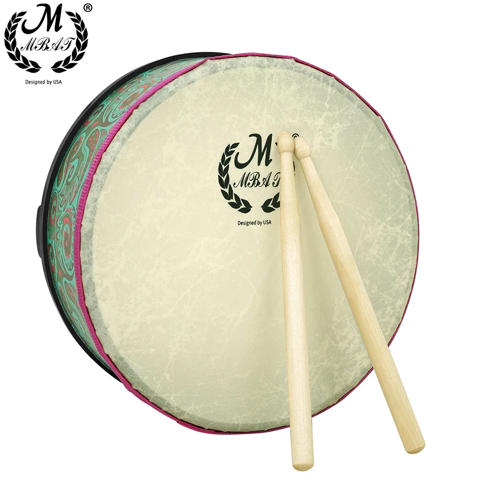 Professional Wood Sheepskin Drum Surface Drum with Drumsticks Musical ...