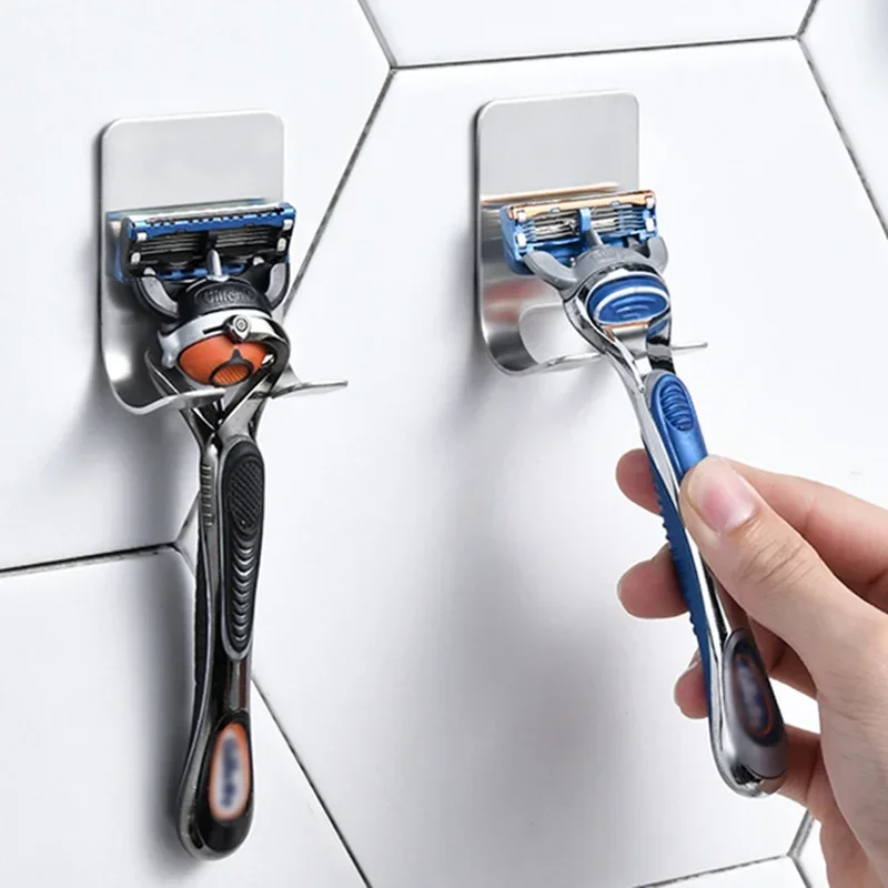 1/2 Pcs Punch Free Razor Holder Storage Hook Wall Men Shaving Shaver ...