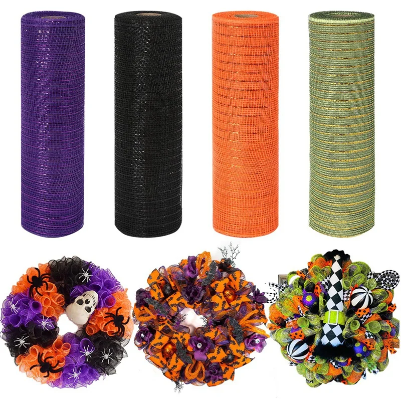 Halloween-Mesh-Ribbon-DIY-Wreath-Bow-Gaze-Party-Decora-es-para-Casa ...