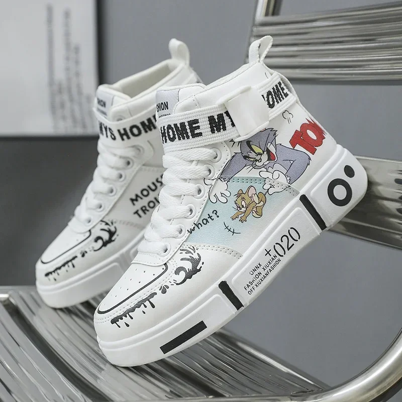 Hot-Fashion-Cartoon-Skateboard-Shoes-Kids-Boy-Lace-Up-Antiskid-Sports ...