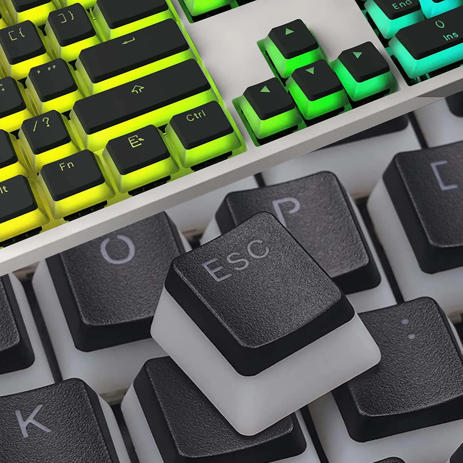 129-Keys-PBT-Keycaps-Pudding-Gaming-Keycaps-Kit-For-Mechanical-Keyboard ...