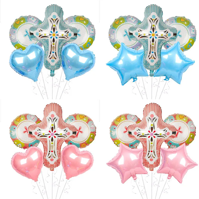 God Bless Balloons, Jesus Cross Balloons, First Holy Communion Party ...