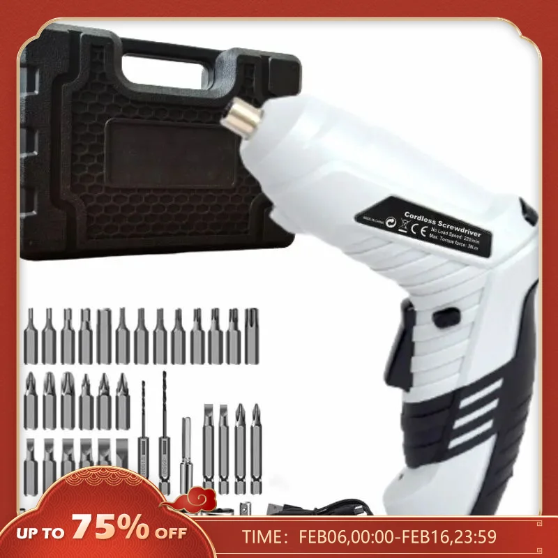 Cordless-Electric-Screwdriver-3-6v-Screwdriver-Rechargeable-Power-Screw ...