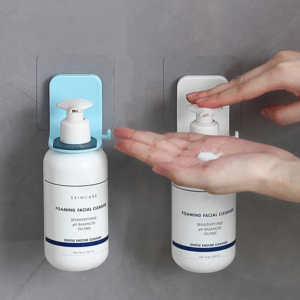 Adhesive-Plastic-Organizer-Hanger-Bottle-Holder-Shower-Shower-Gel-Rack ...