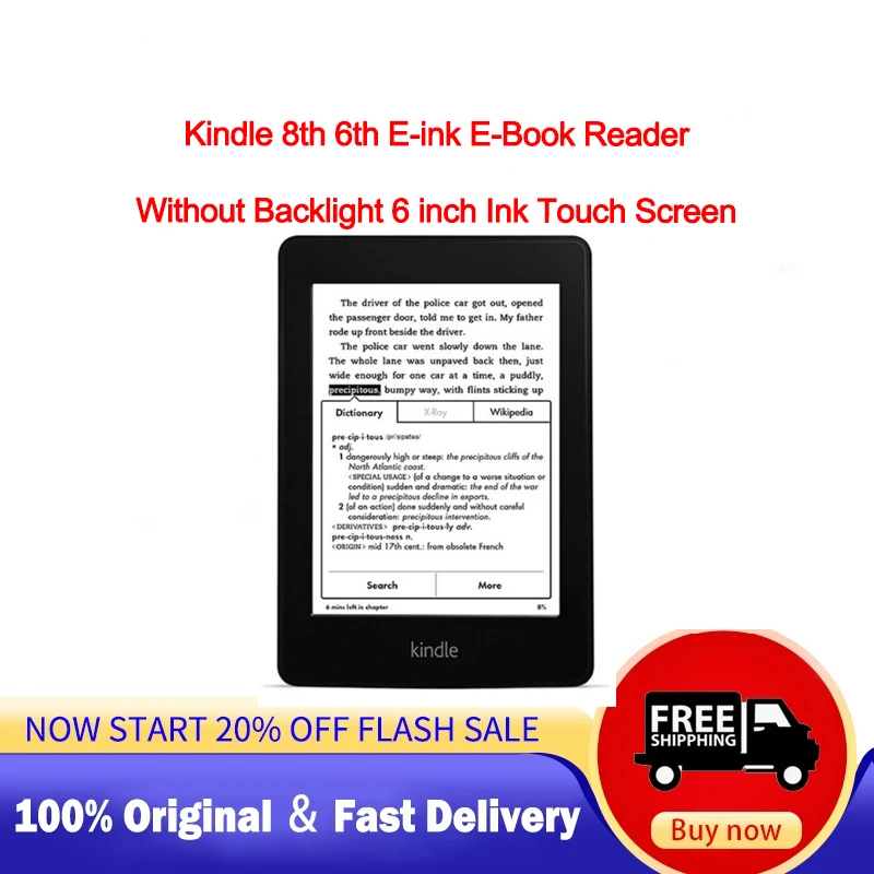 Kindle-8th-6th-E-ink-E-Book-Reader-Without-Backlight-6-inch-Ink-Touch ...