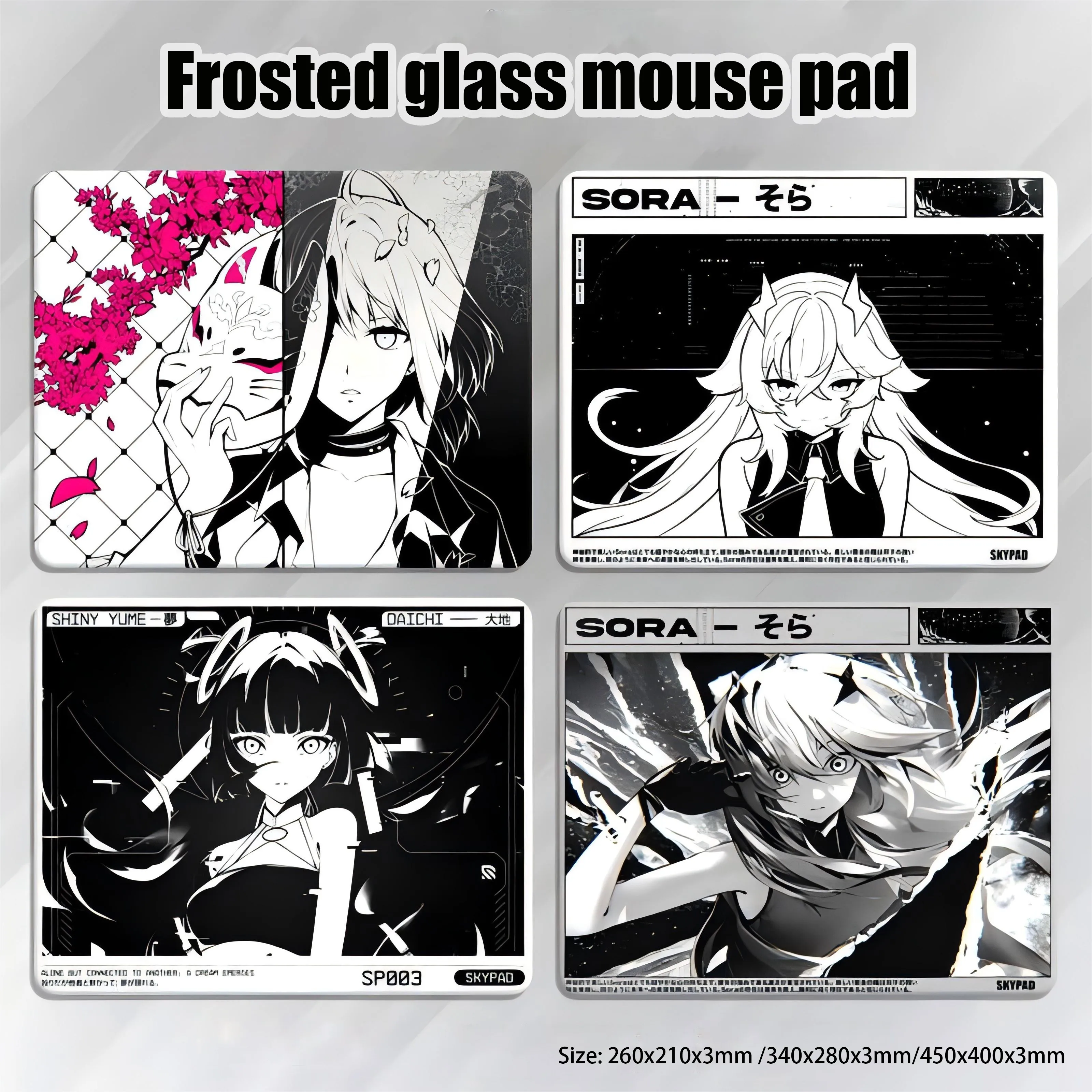 Skypad sora vidro gaming mouse pad superfície lisa tapete de mesa ...