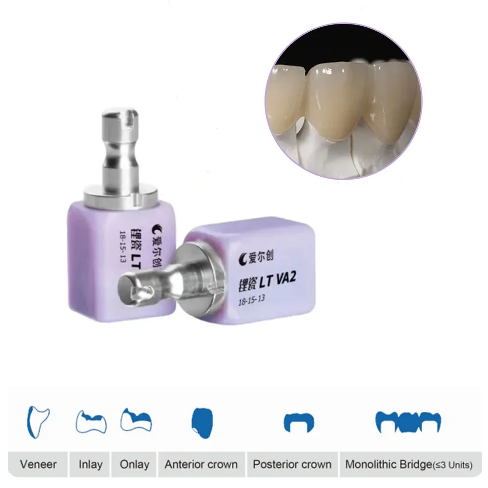 5Pcs-UPCERA-Dental-Lithium-Disilicate-Glass-Ceramic-Blocks-HT-LT-C14 ...