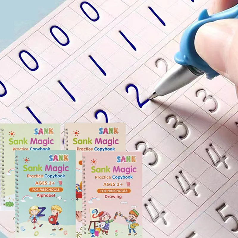 Free Shipping SANK Copybooks Pen Magic Copy Book Free Wiping Children's ...