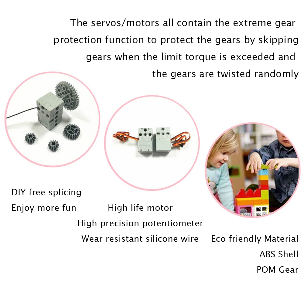 2kg 360 Degree Rotation Servo Programmable Geekservo Dual Output Shaft ...