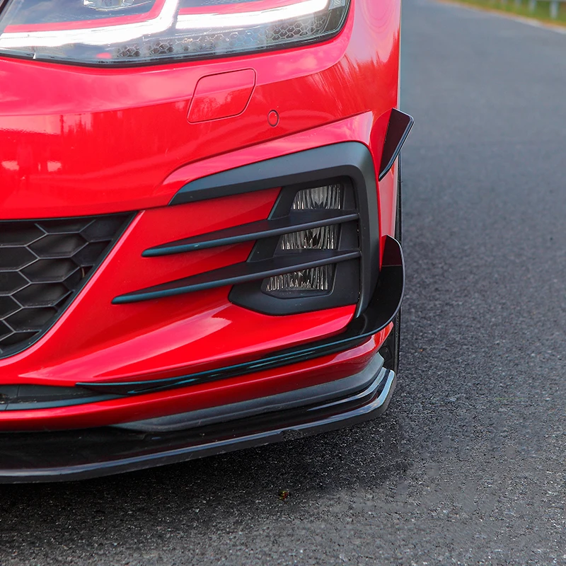 Car Front Bumper Side Canards Bumper Lip Spoiler Trim for VW Golf 7.5 ...