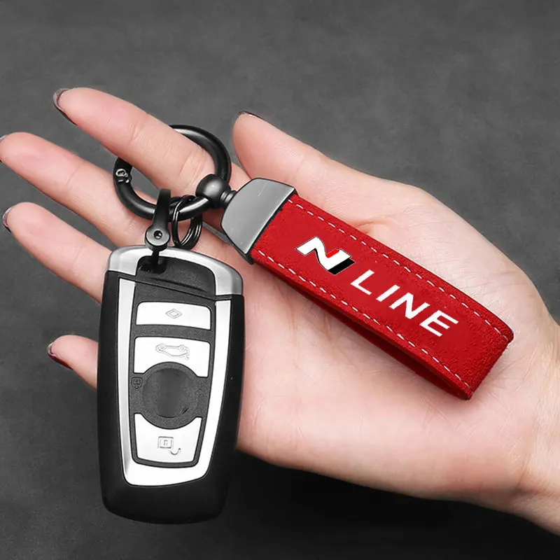 Suede Keychain Sport Key Ring Custom Gift With Logo For Hyundai n nline ...
