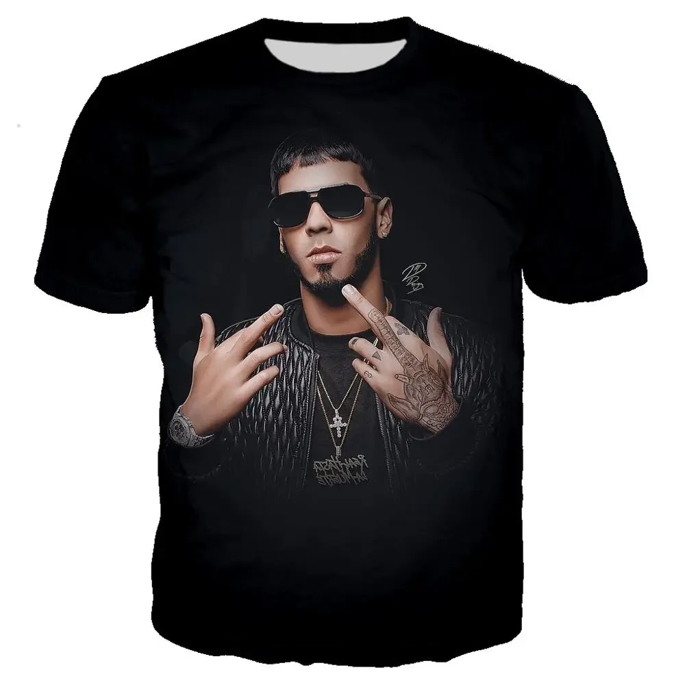 Camiseta-con-estampado-3D-de-Rock-Anuel-Aa-para-hombre-ropa-informal-de ...