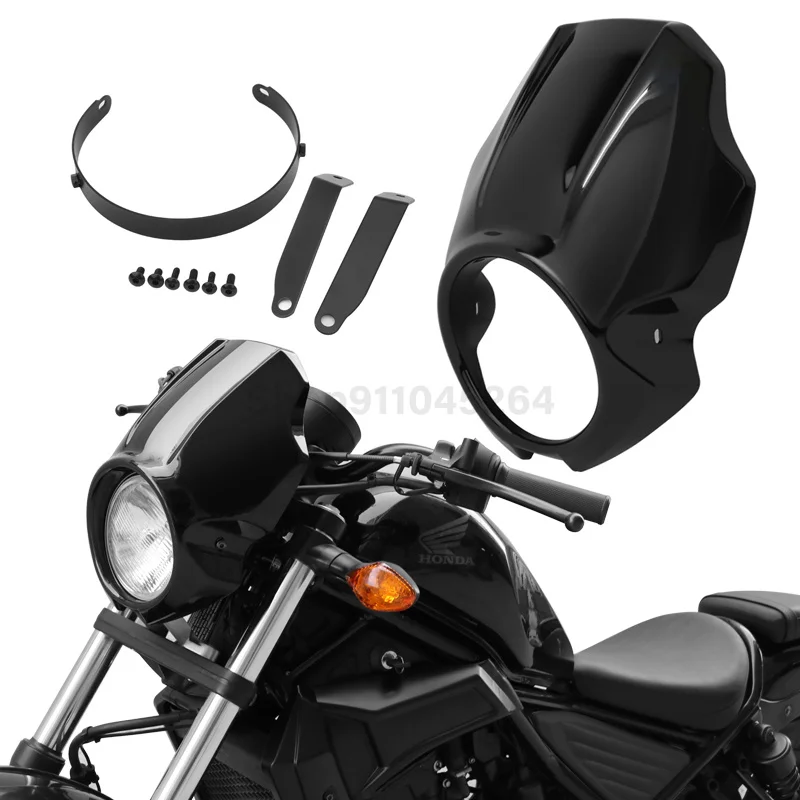 Motorcycle-Front-Headlight-Fairing-Windshiled-Cover-Cowl-Mask-Motocross ...