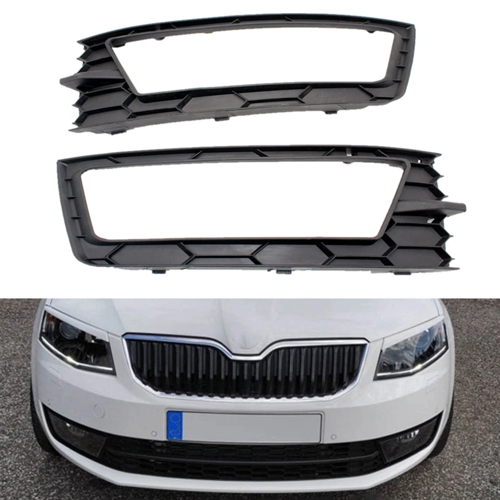 Front Bumper Fog Light Lamp Lower Grille Cover For Skoda Octavia 5E MK3 ...