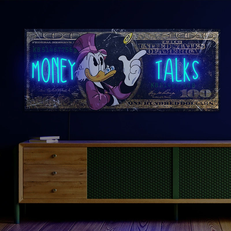 Money-Talks-Neon-Sign-Handmade-Custom-Dollar-UV-Printing-Lights-Lamp ...