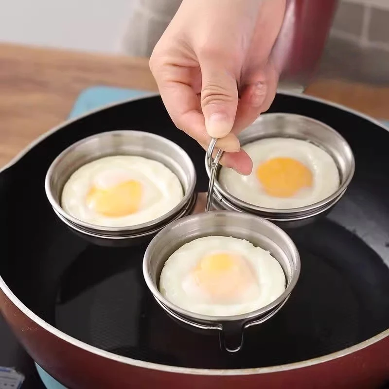 Stainless Steel Egg Poacher Poaching Pan Mould Egg Steamer Steamed ...