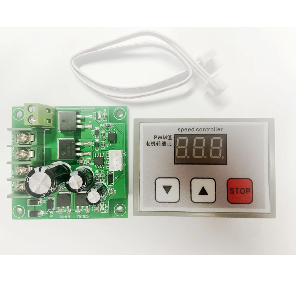 DC 12V 24V 10A Motor PWM speed controller with digital display motor ...