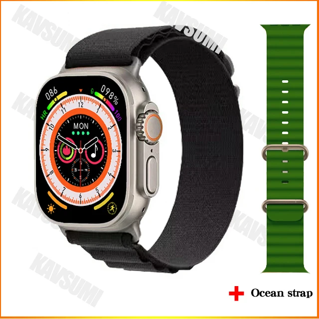 New HK8 Pro Max Smart Watch ultra series 8 AMOLED Screen 49mm 2.12 inch ...