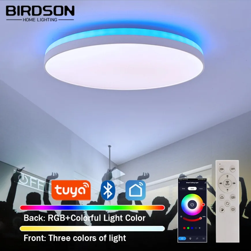 Tuya-App-Luz-de-teto-LED-inteligente-RGB-Backlight-Ilumina-o-colorida ...