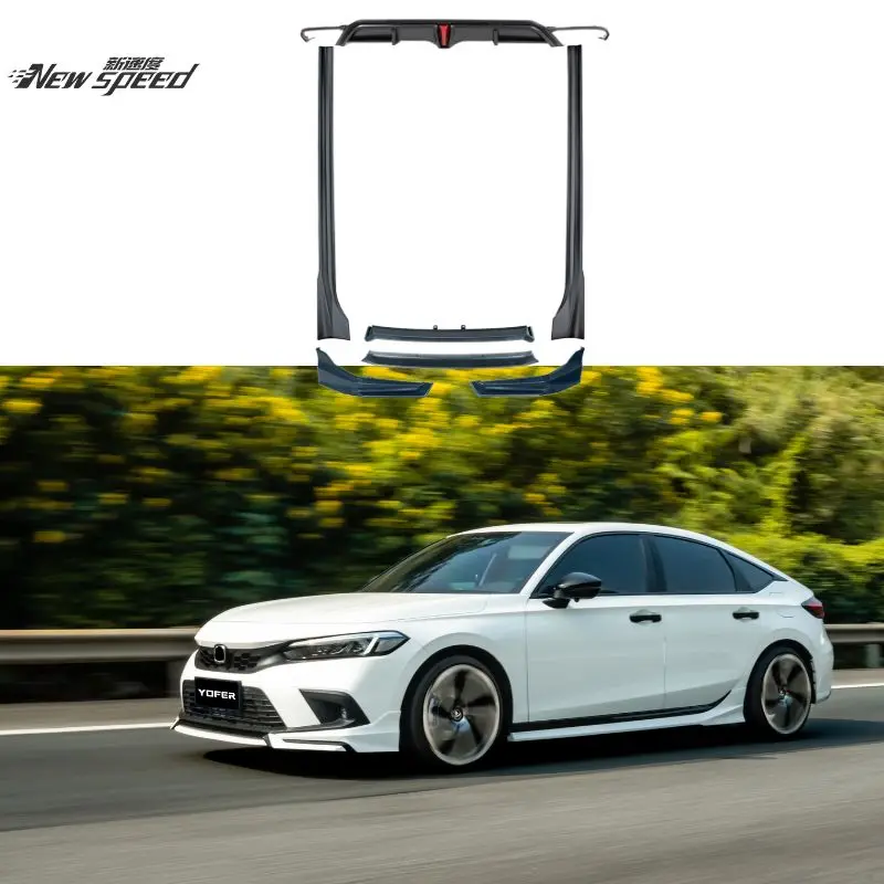 11th-Gen-Civic-Hatchback-Dark-Night-Bodykit-Front-Lip-Rear-Bumper-Side ...