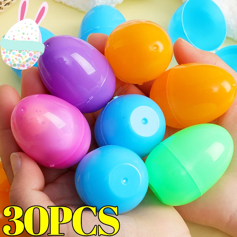 10-30pcs Colorful Fillable Easter Eggs Candy Gift Packaging Boxes ...