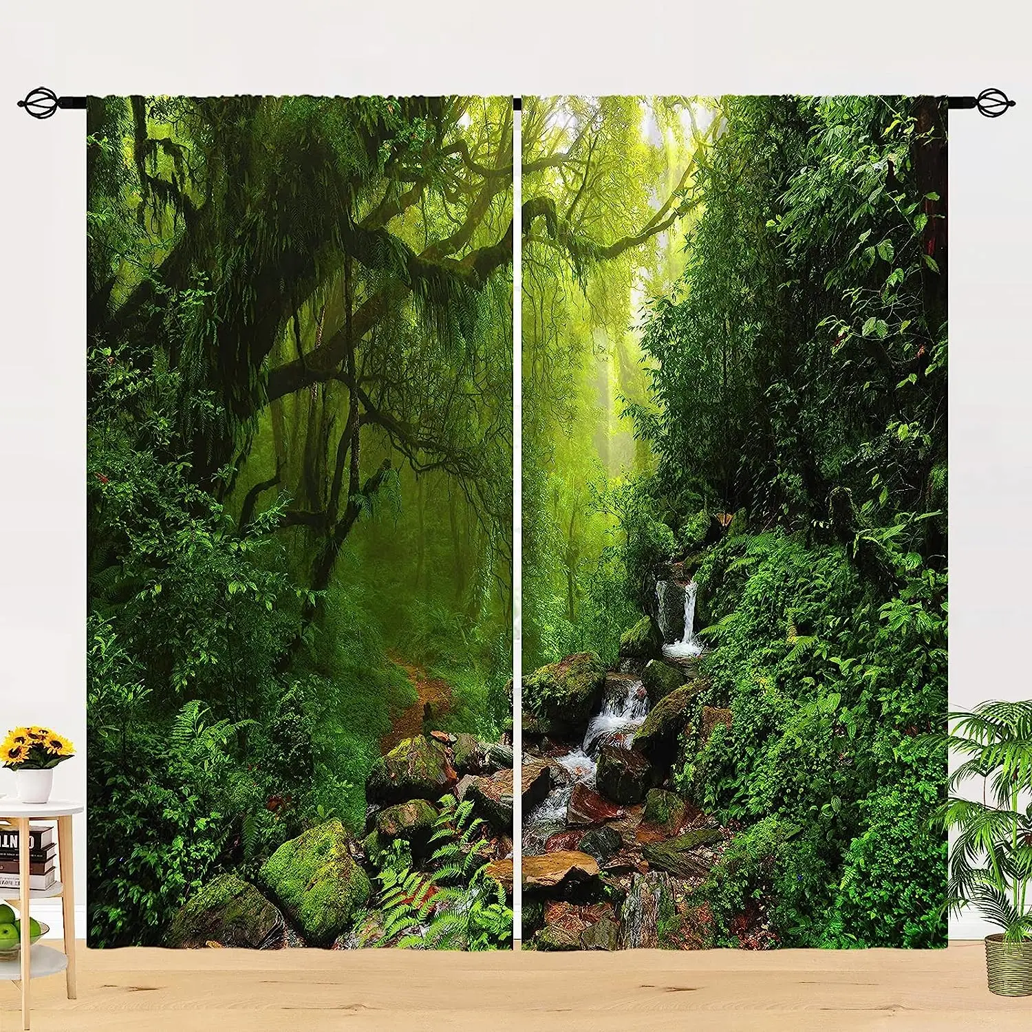 Window-Curtain-for-Living-Room-and-Bedroom-Nature-Tropical-Jungle ...