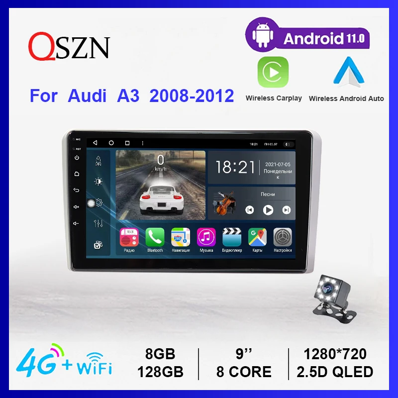 7862 Android 11 Car Multimedia Player with Screen Carplay GPS Bluetooth ...