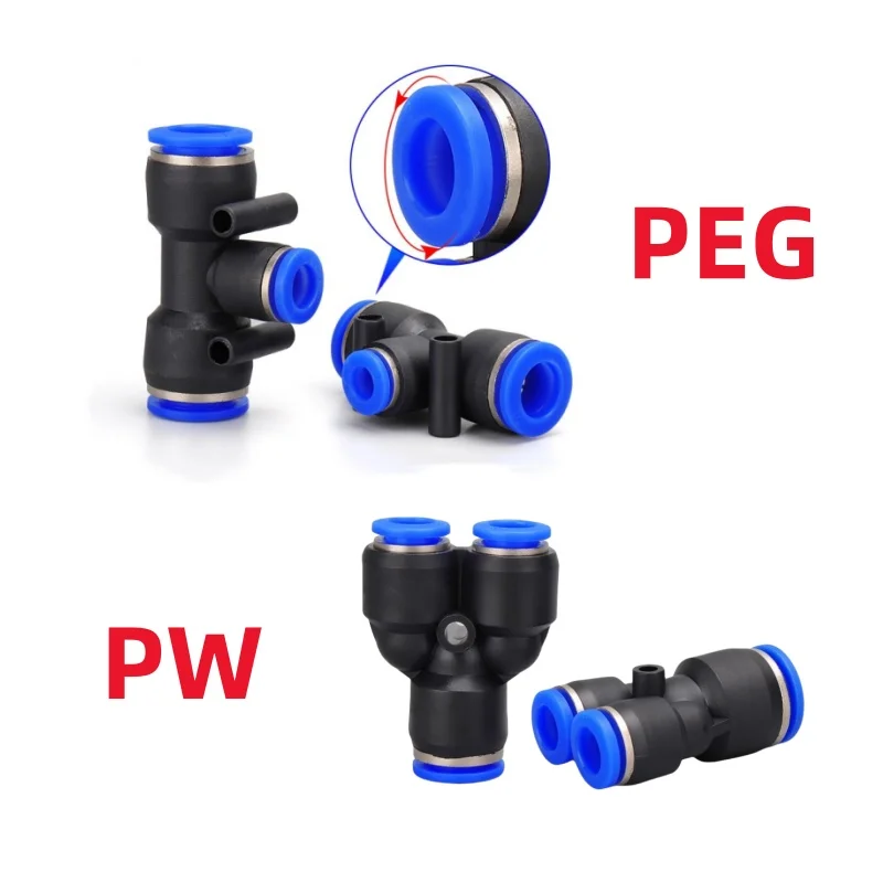 Pipe fittings plastic pneumatic joint rapid propulsion air water ...