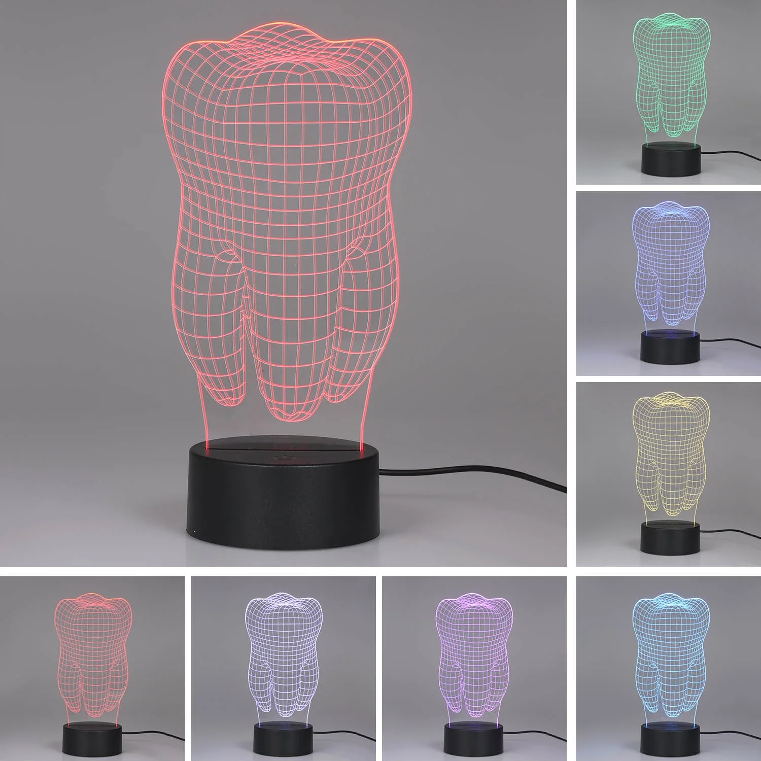 LED-Tooth-Shape-Dental-USB-Night-Light-7-cores-Cl-nica-Artwork-Cool ...