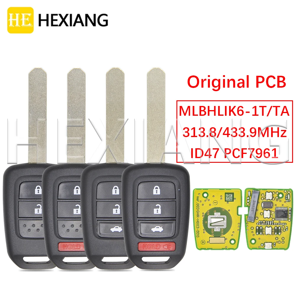HE 313.8/433.9MHz ID47 PCF7961 Original PCB Car Remote Key MLBHLIK-1T ...