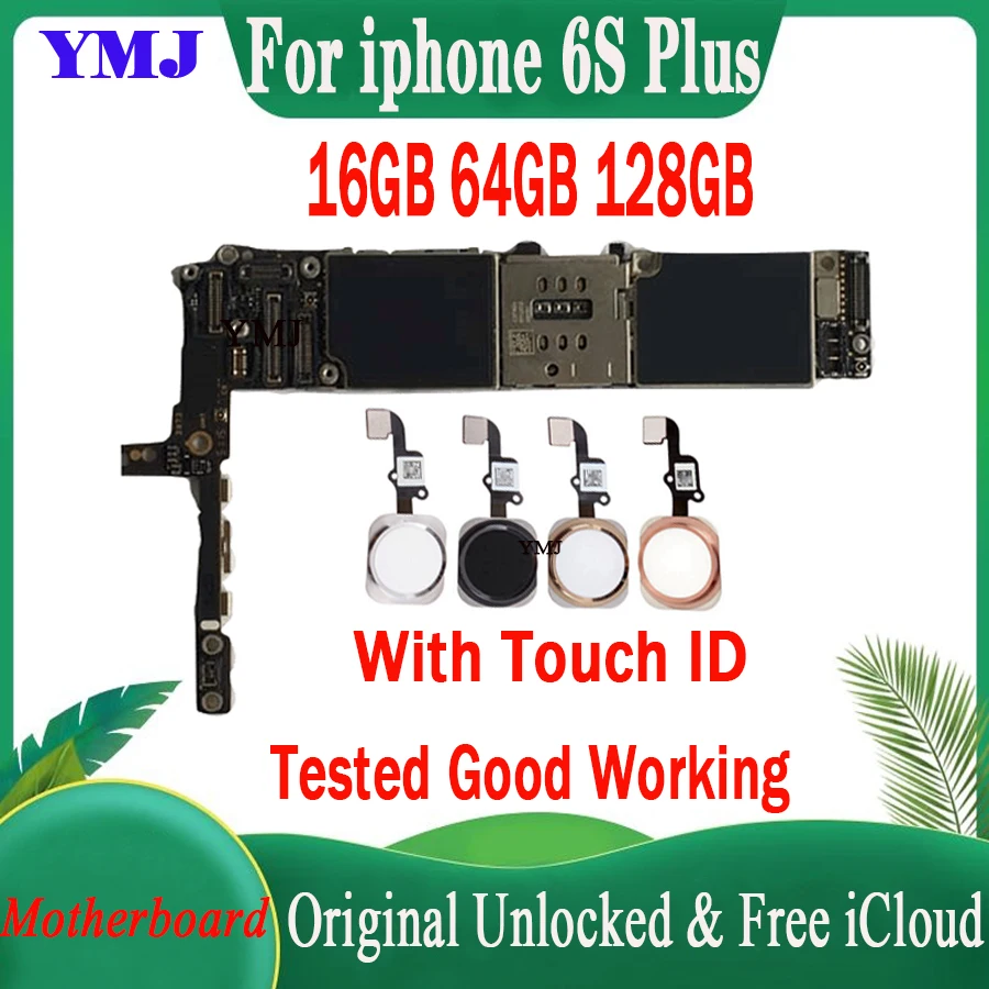 16GB 64GB 128GB 마더 보드 iphone 6S Plus 메인 보드 무료 icloud 오리지널 잠금 해제/터치 ID 없음 로직 보드, 좋은 작동 ...