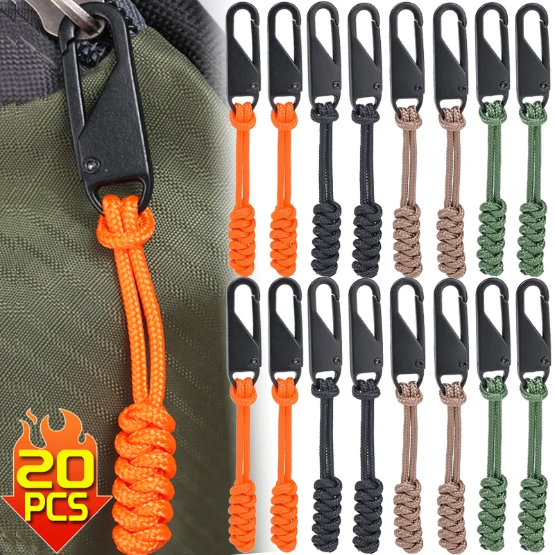 1-20PCS-Portable-Outdoor-Bag-Zipper-Puller-Metal-Zipper-Head-Slider ...