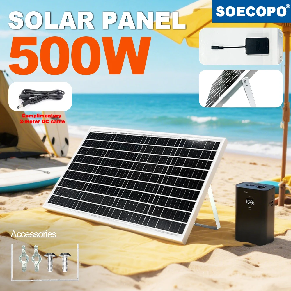 50W-500W Mono Solar Panel High-Efficiency18V PV Module Solar Generator ...