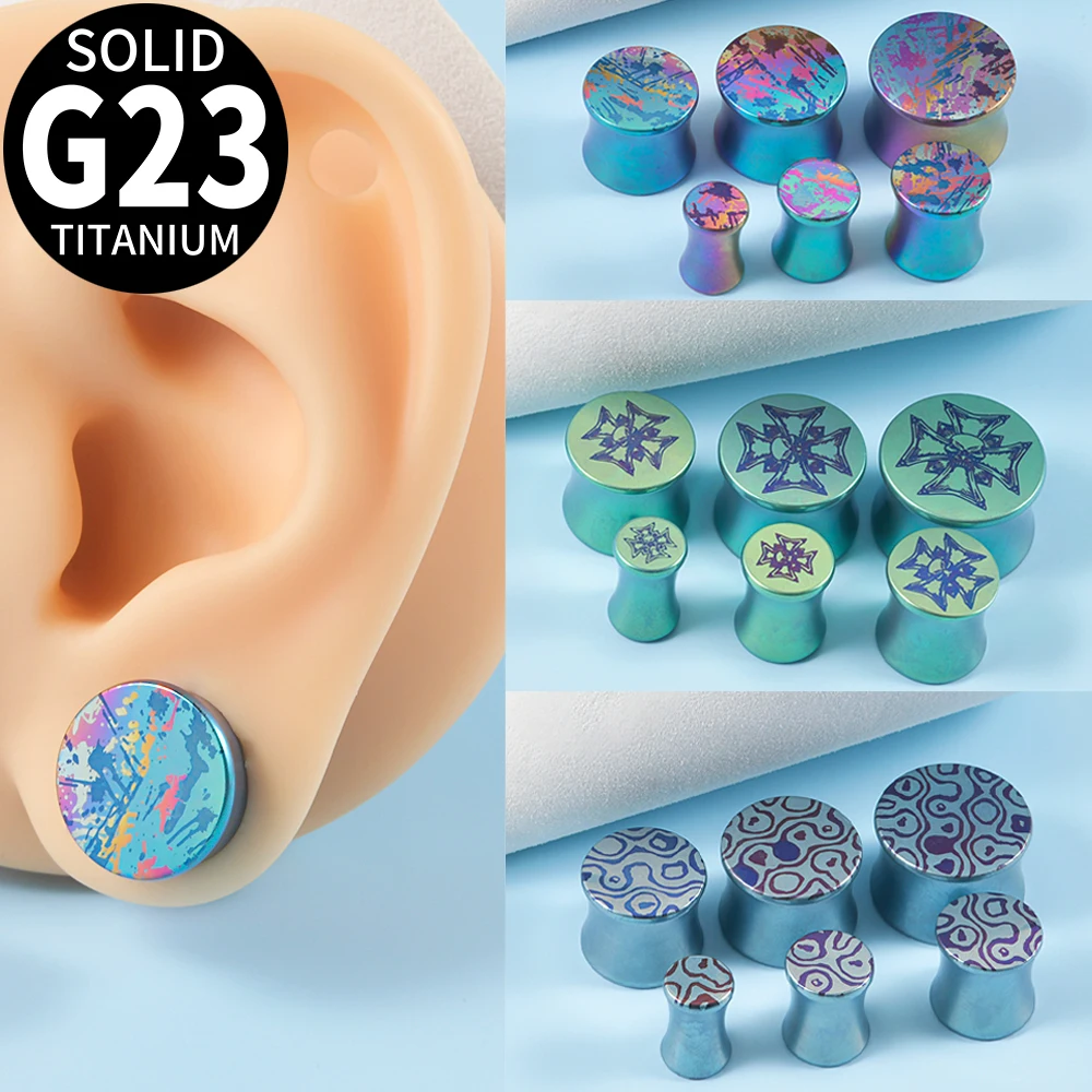 1PC-G23-Solid-Titanium-Big-Ear-Plugs-Stretching-Earring-Gauges-Expander ...