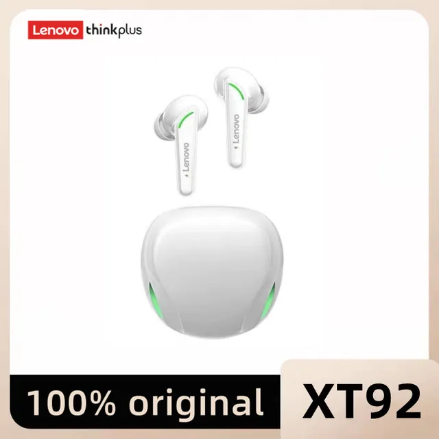 Lenovo XT92 TWS Gaming Earbuds Low Latency Bluetooth Earphones Stereo Wireless 5.1 Bluetooth ...