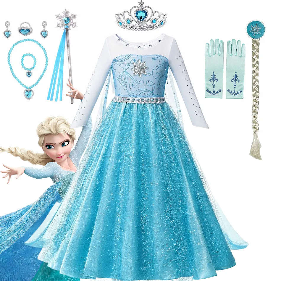 Frozen-1-Cosplay-Costume-Birthday-Elsa-Party-Dress-for-Girls-Halloween ...